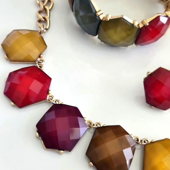 Jewelry | Multicolor Geometric 3 Piece Jewelry Set | Poshmark